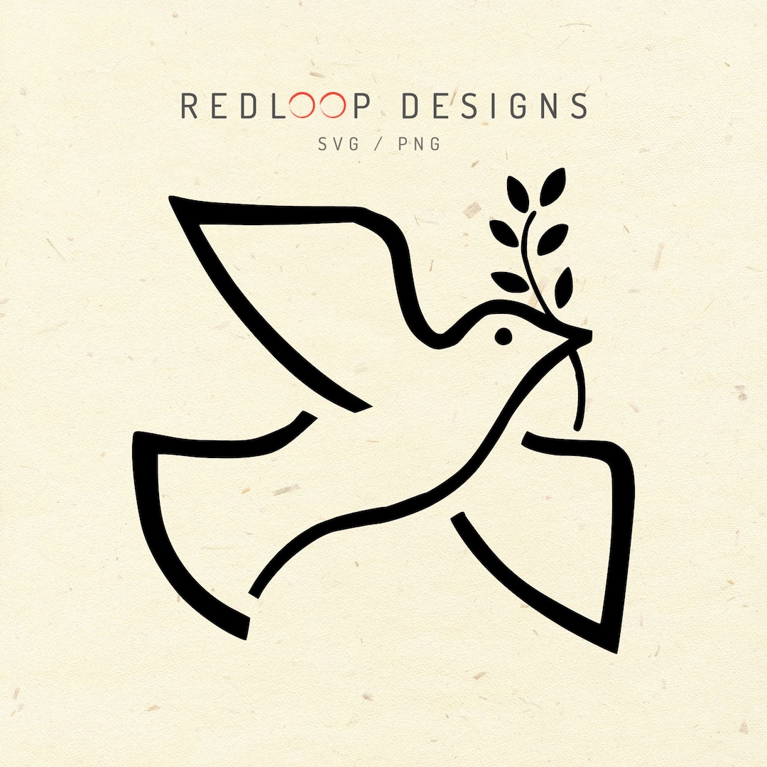 Peaceful Dove With Olive Branch SVG Files for Cricut, Sublimation ...