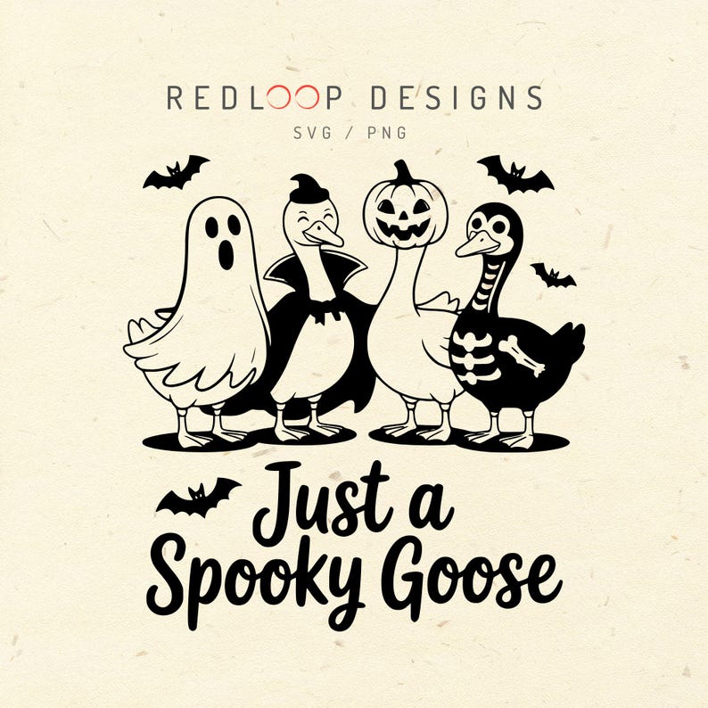 Spooky Goose Halloween SVG File for Cricut PNG Funny Costume Cartoon ...