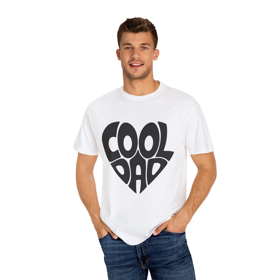 Cool Dad Heart SVG PNG | 3D Poster Style T-shirt Design | Distorted ...