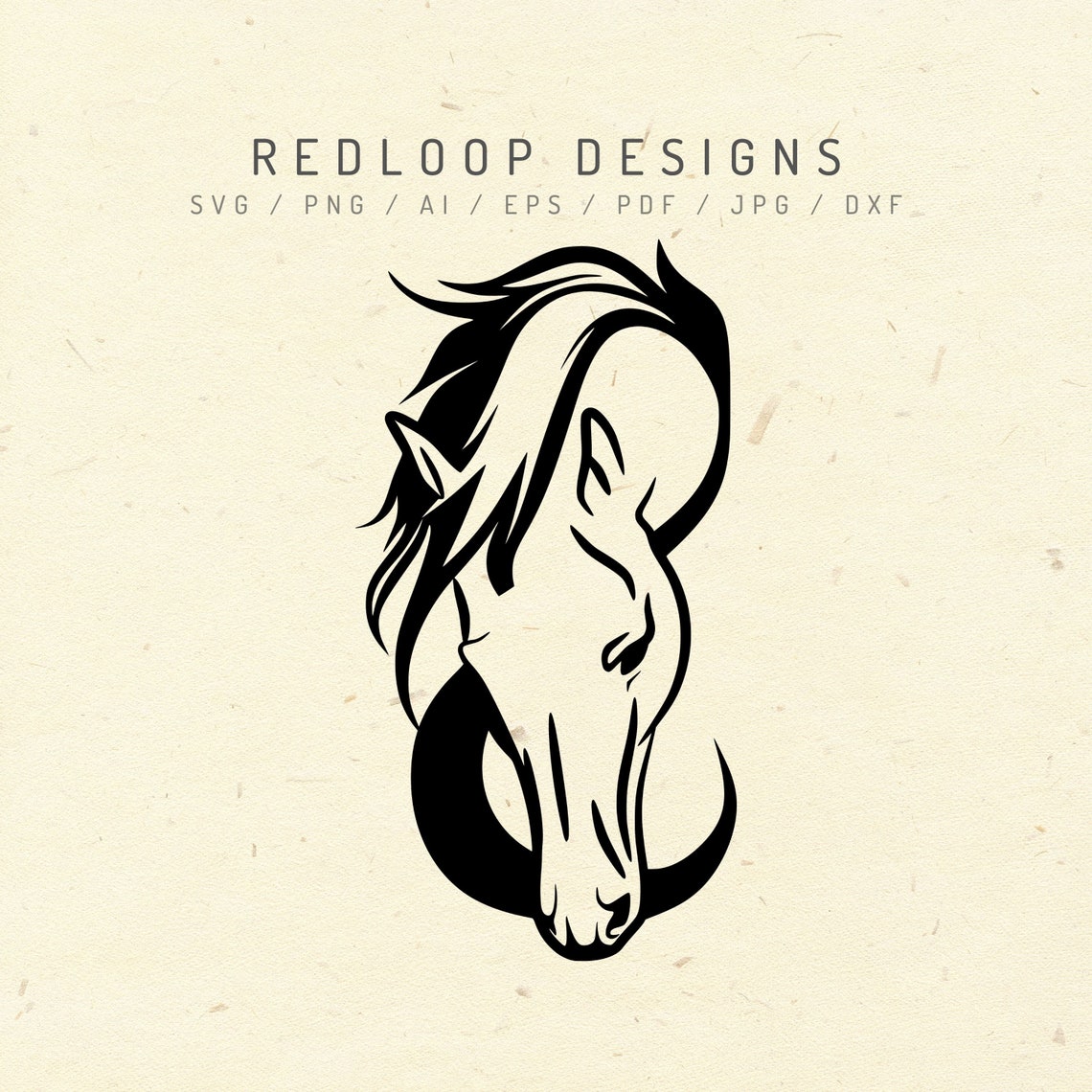 Horse Head Svg Elegant Horse Svg Cut File Stallion Svg | Etsy