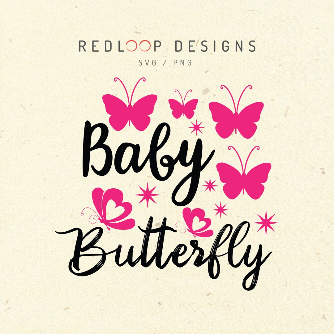 Baby Butterfly SVG File for Cricut Cute Butterfly Digital Download PNG ...