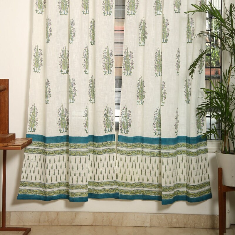 Block Print Curtains - Etsy