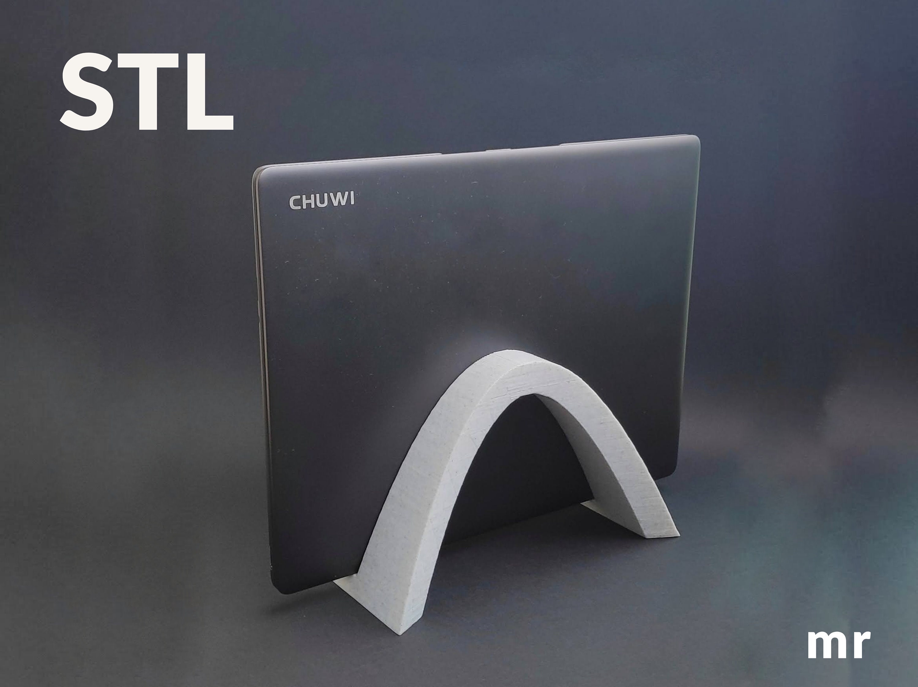 Vertical Stand .stl File for 19mm Wide Laptop, to 3D Print It Yourself ...