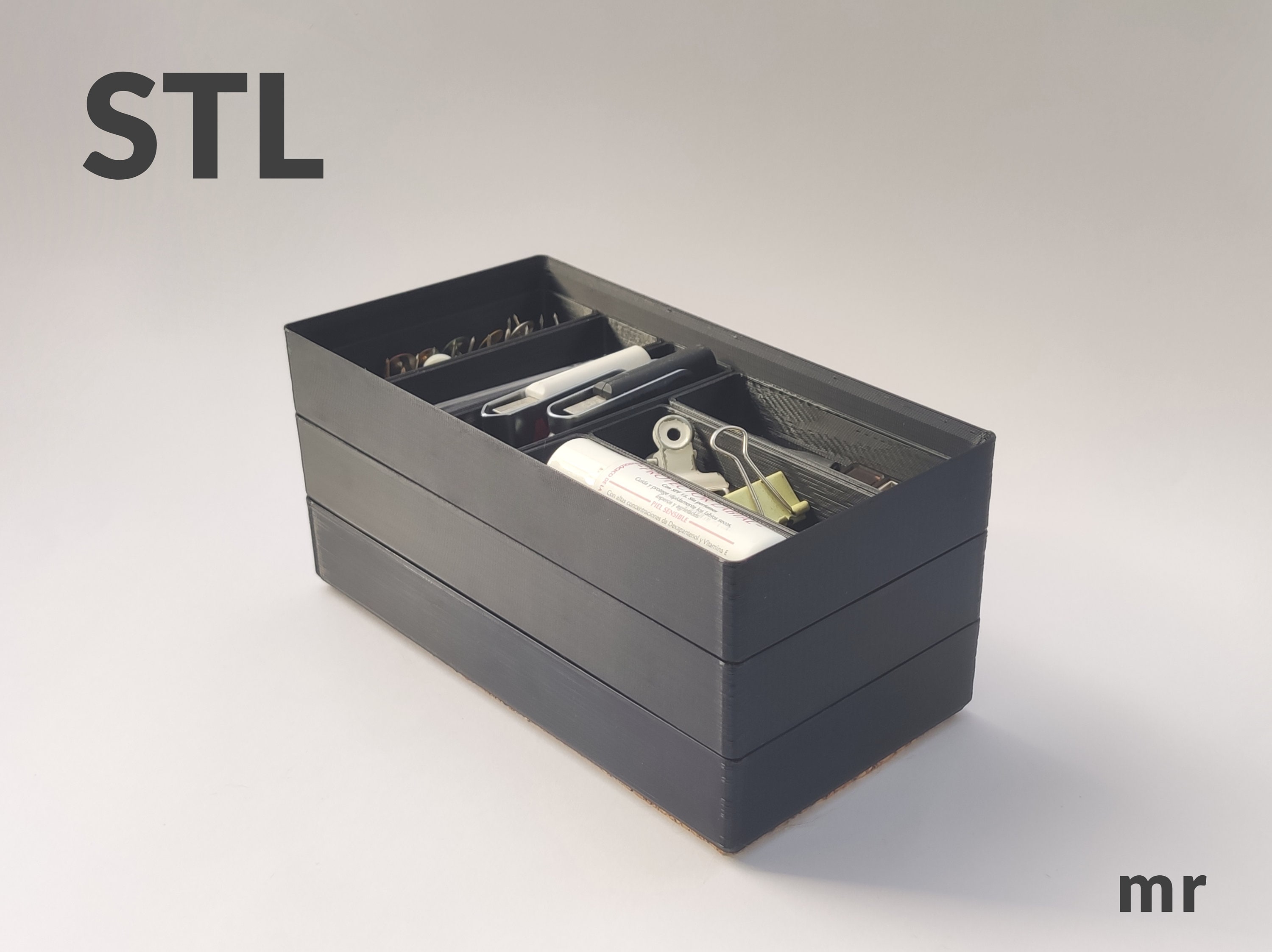 File .stl of Desktop Organizer Box, Modular Box for Office Accessories ...