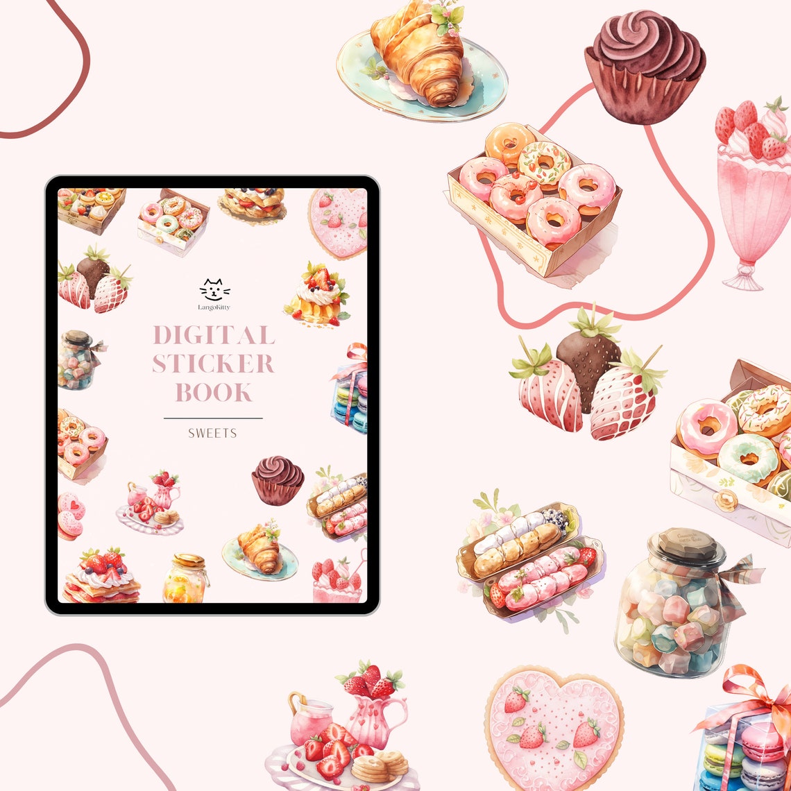 Cottage Sweets Digital Stickers Sweets Aesthetic Digital Sticker ...