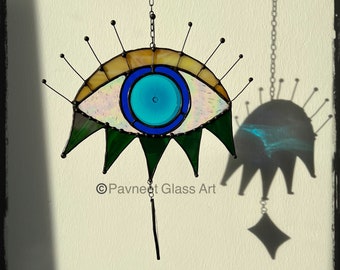 Evil Eye Stained Glass - Etsy Denmark