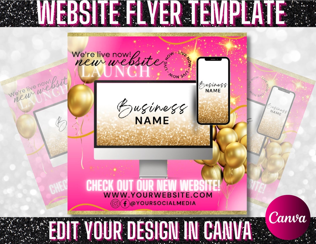 Website Launching Flyer, Site Launch Flyer, Boutique Flyer, Social ...