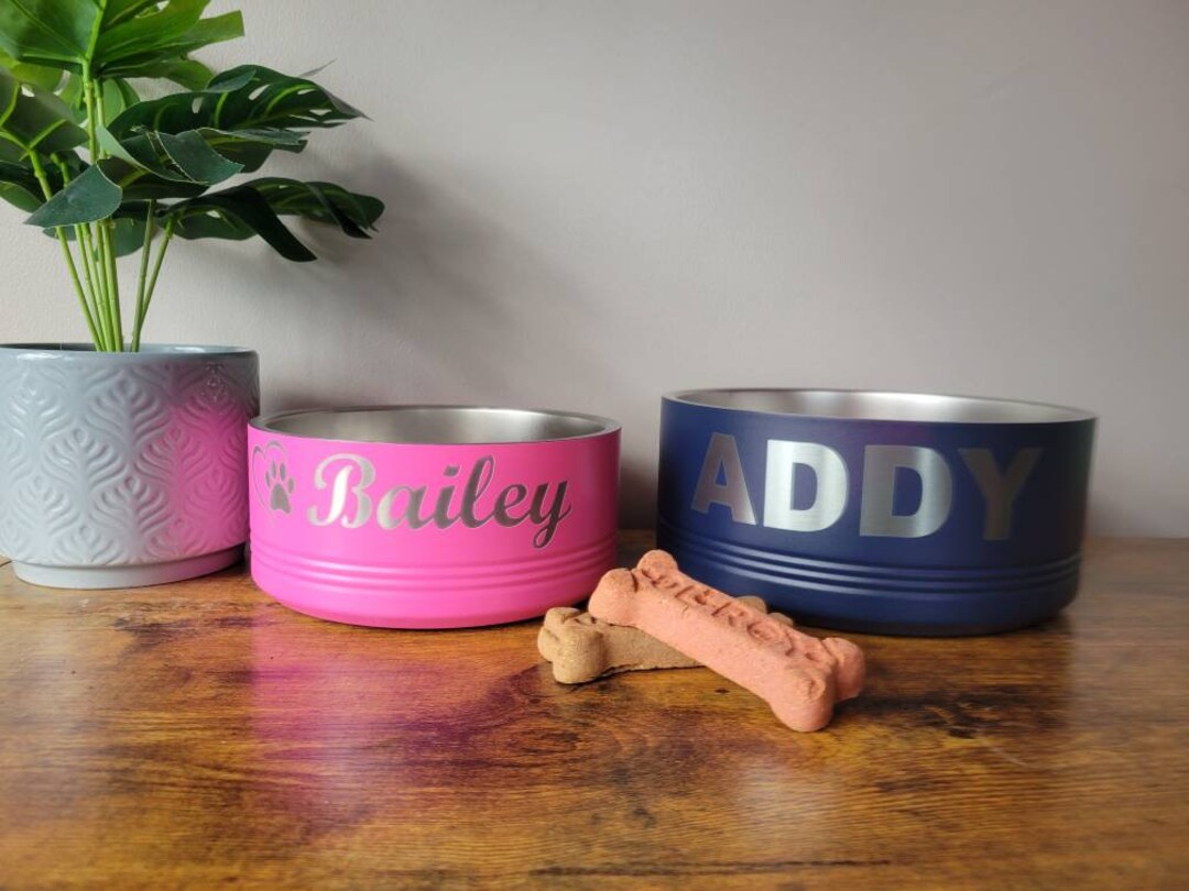 Personalized Pet Bowl, Laser Engraved Stainless Steel Dog Bowl - Etsy