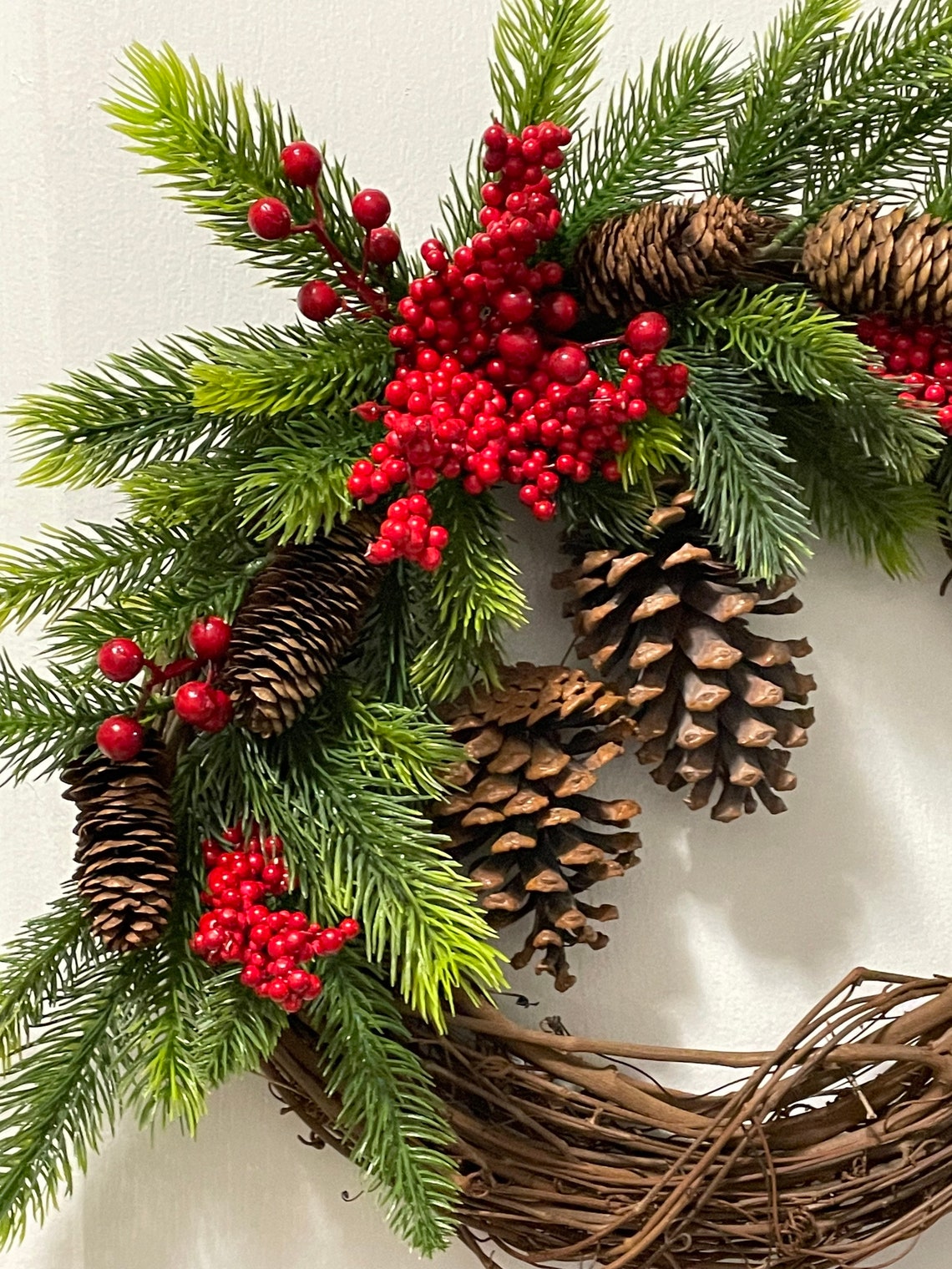 Christmas Wreath. Greenery Wreath. Gift for Her. Greenery Wreath ...