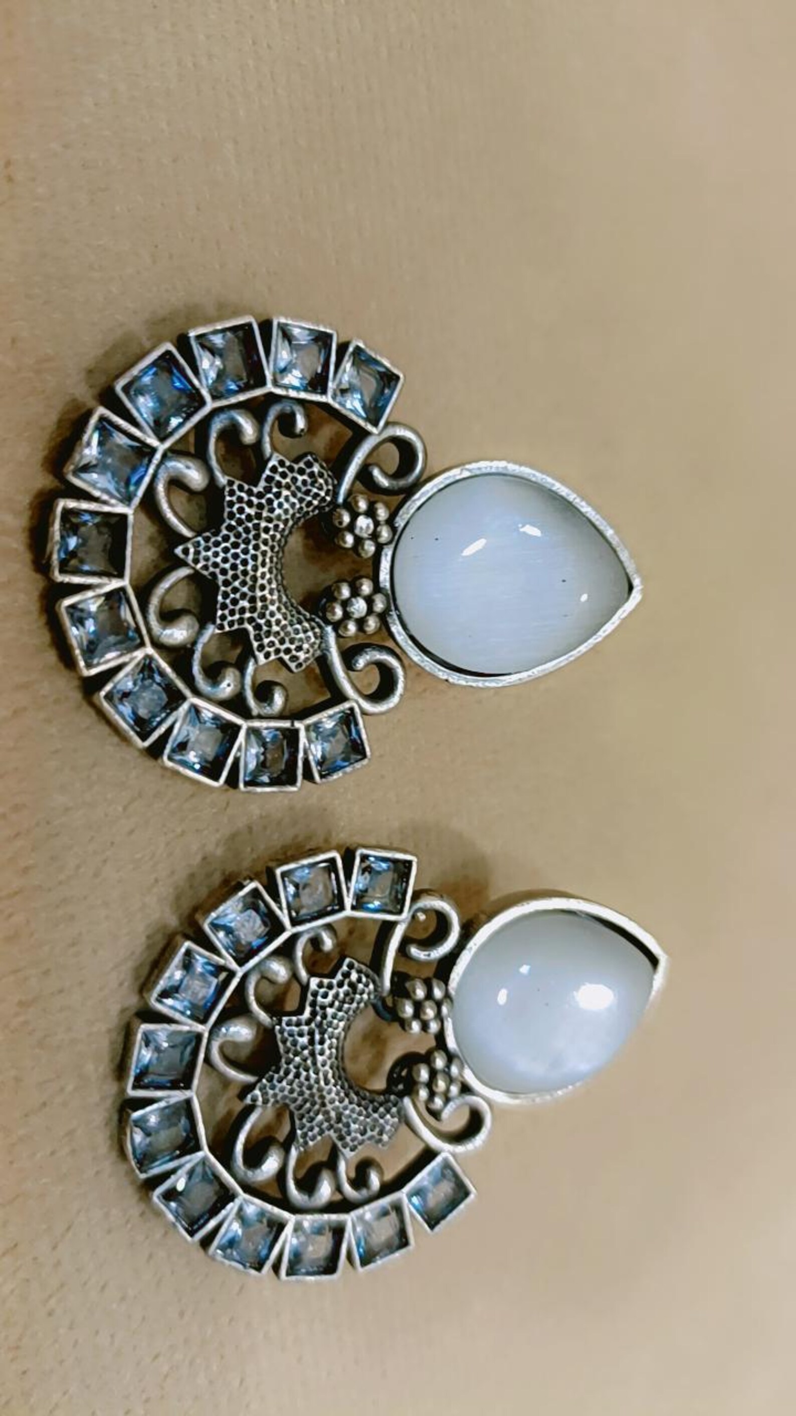 Traditional German Silver Beaded Drop Earrings INARA Collections - Etsy