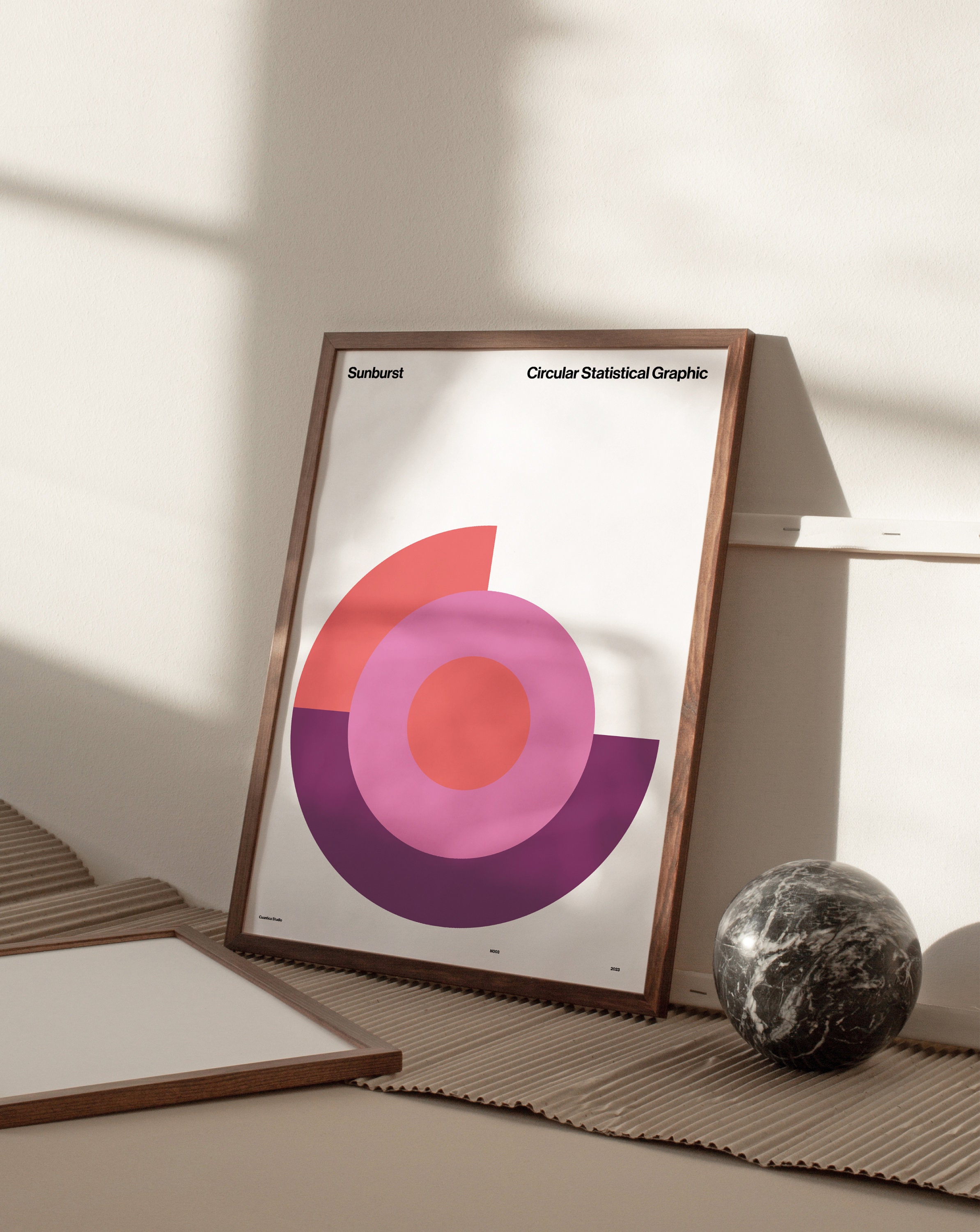 The Basics of Visualizing Dataviz: 003 sunburst Chart Poster - Etsy