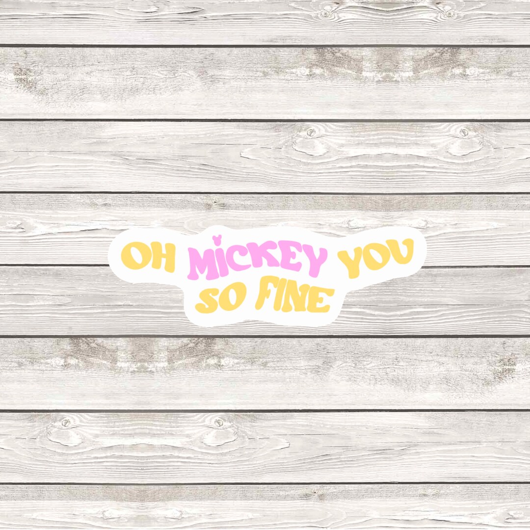 Oh Mickey You So Fine Sticker Pastel Mickey Mouse Letras de canciones ...
