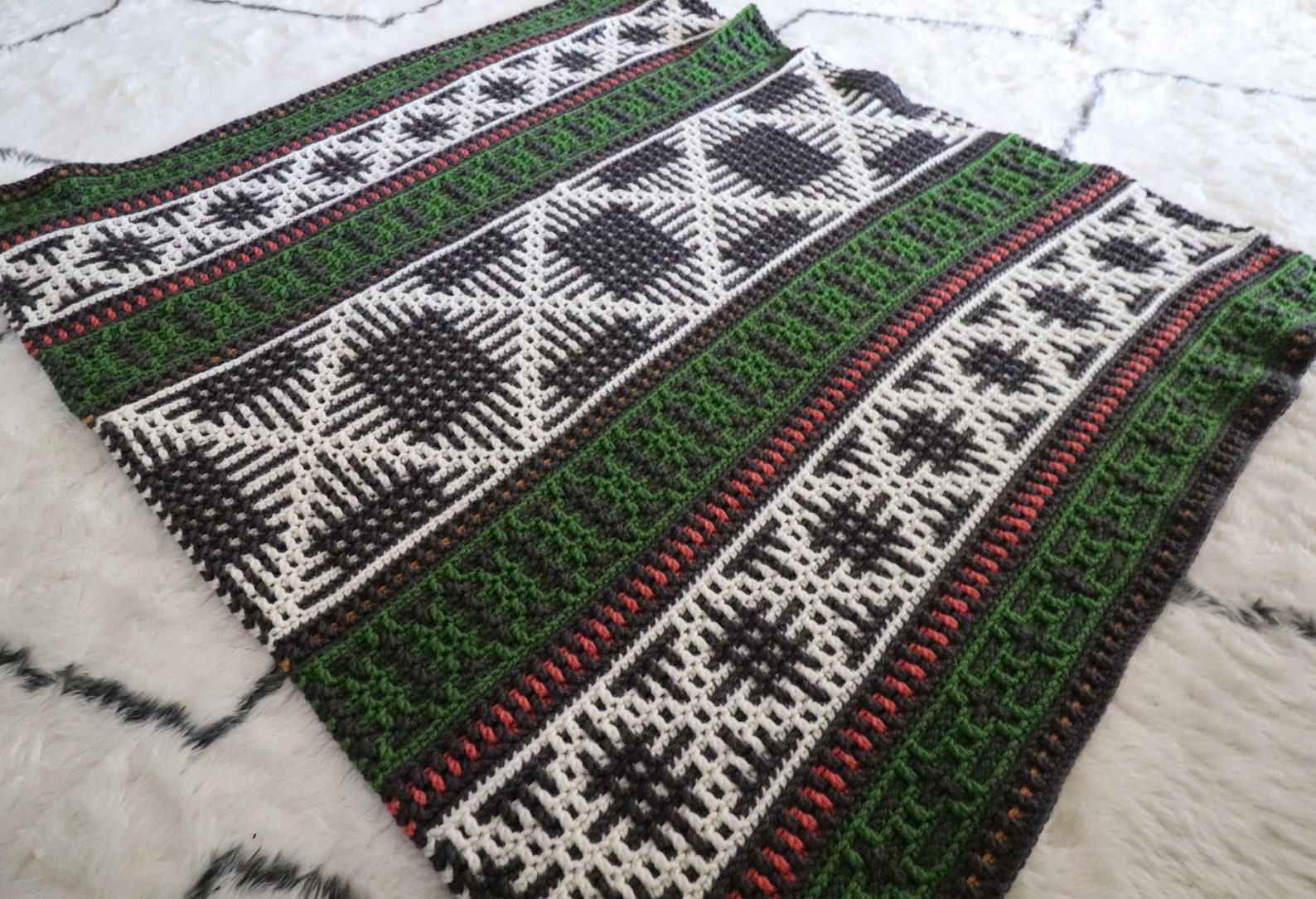 North Star Blanket - Overlay Mosaic Crochet Pattern - Charts and ...