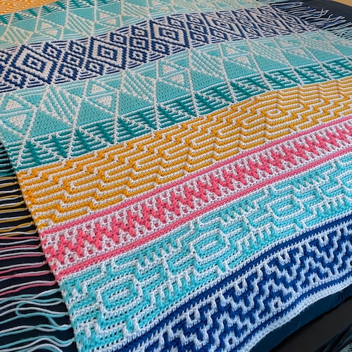 Berber Afghan Overlay Mosaic Crochet PATTERN ONLY Digital - Etsy