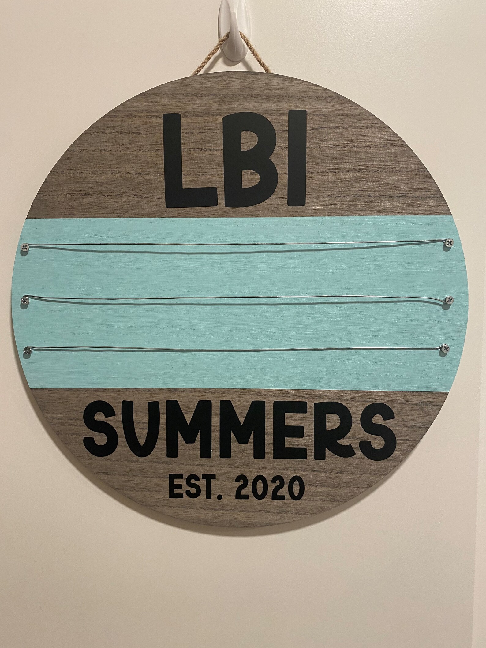 15” LBI Summers Beach Badge Holder/display - Round Door Hanger/sign - Etsy