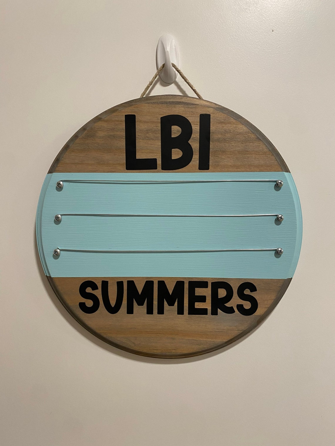 15” LBI Summers Beach Badge Holder/display - Round Door Hanger/sign - Etsy