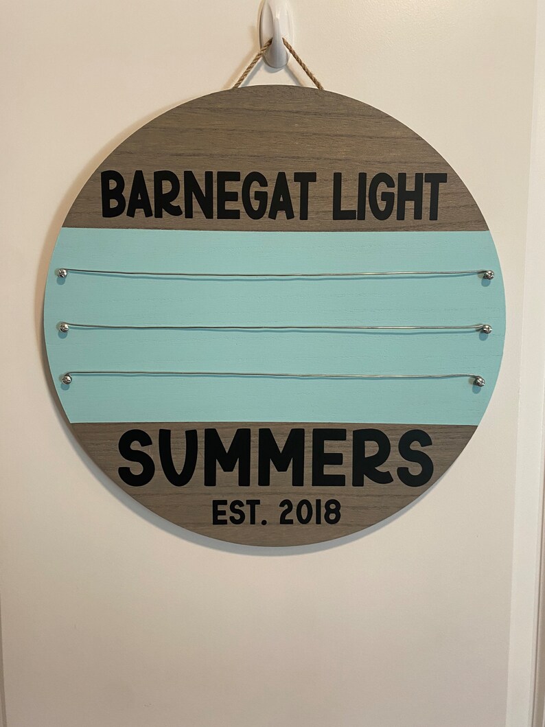 15” LBI Summers Beach Badge Holder/display - Round Door Hanger/sign - Etsy