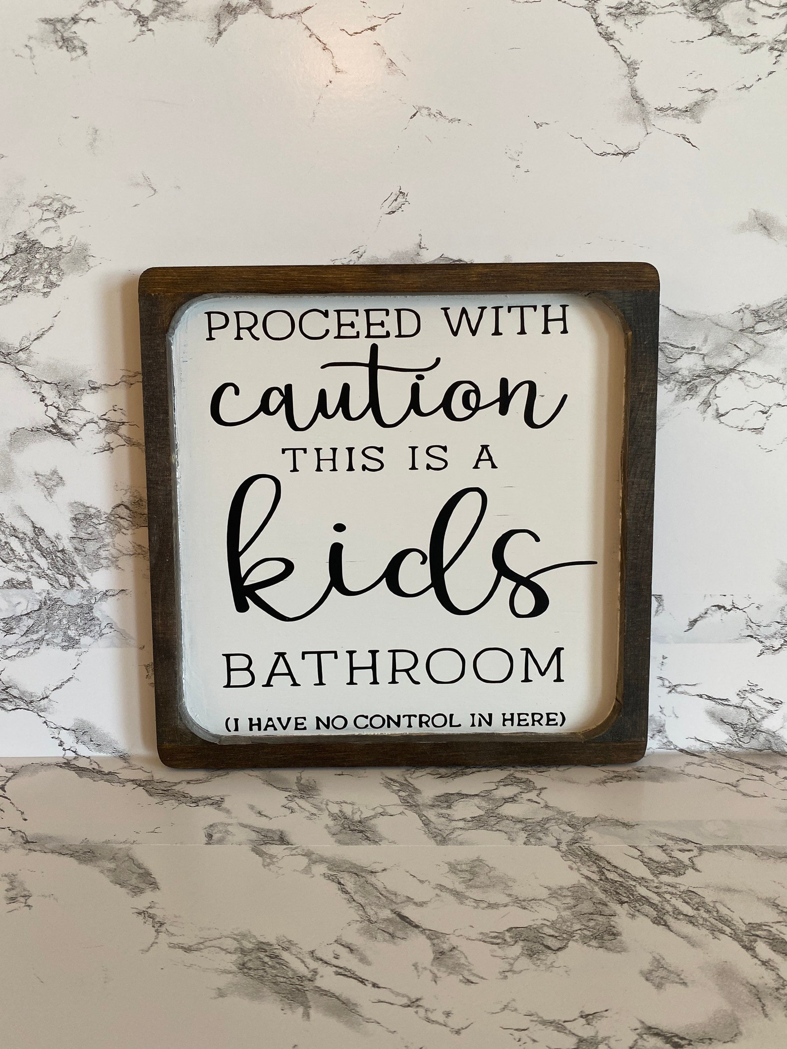 Proceed With Caution Kids Bathroom Funny Sign - Etsy