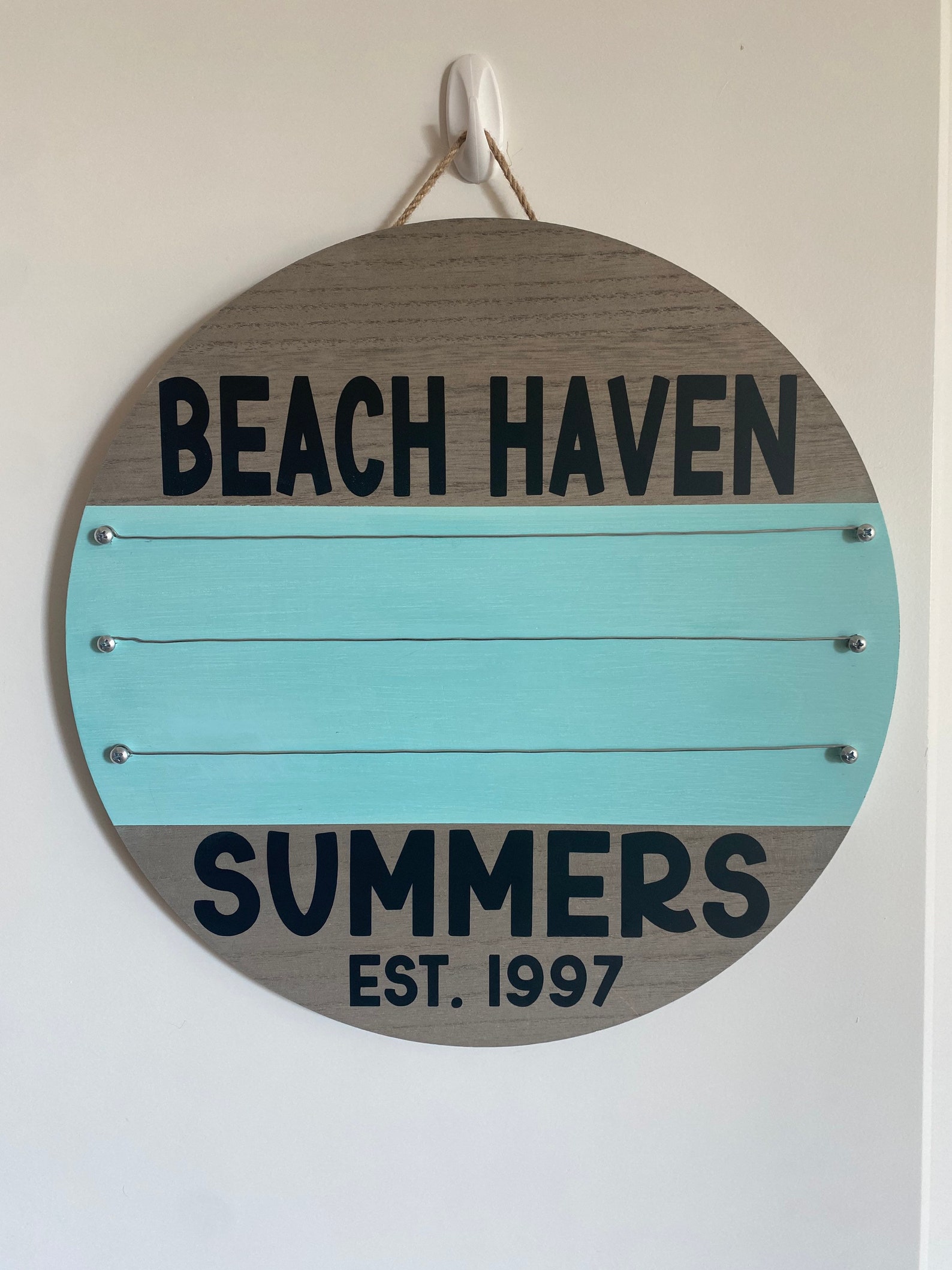 15” LBI Summers Beach Badge Holder/display - Round Door Hanger/sign - Etsy