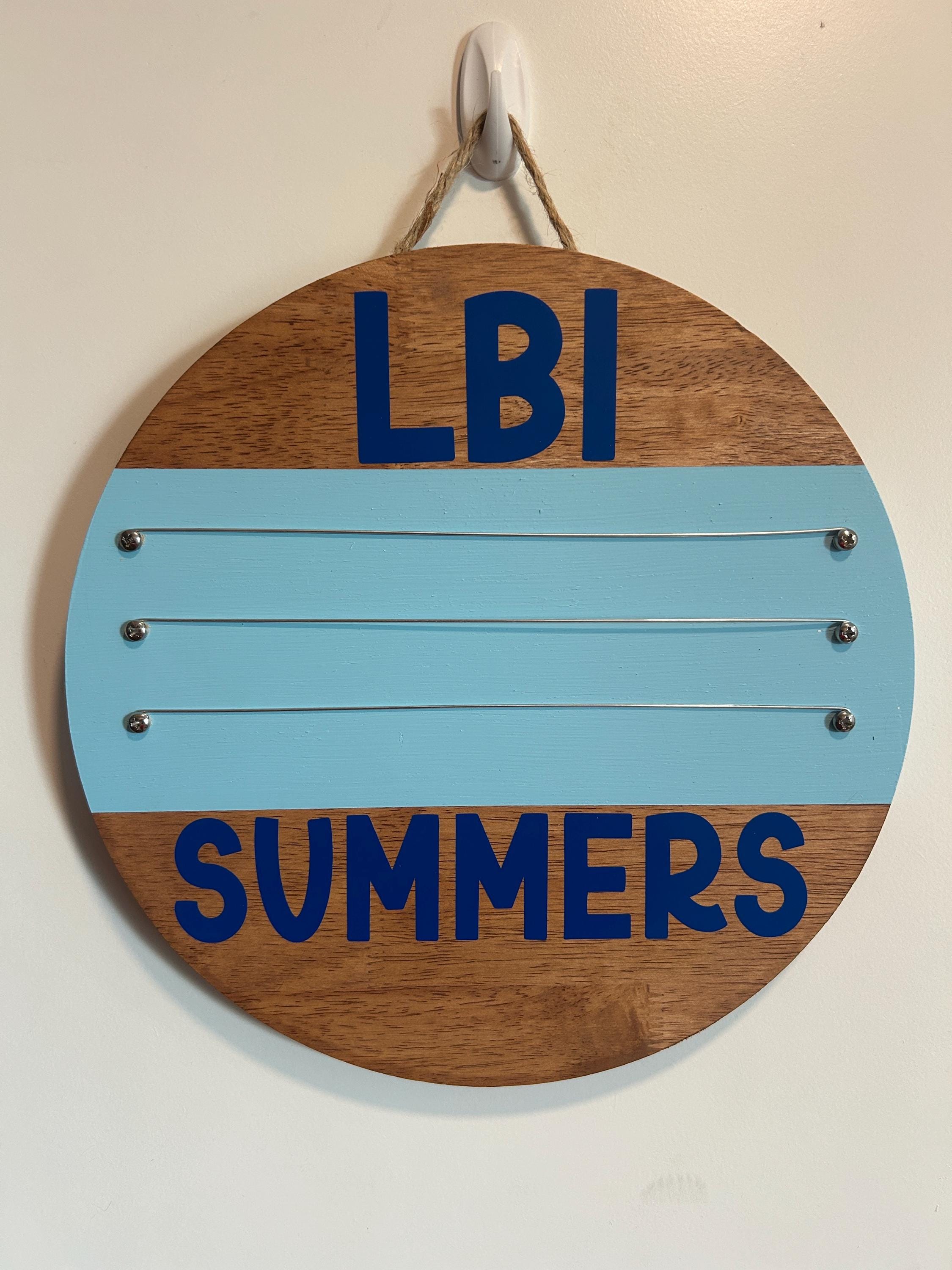 15” LBI Summers Beach Badge Holder/display - Round Door Hanger/sign - Etsy
