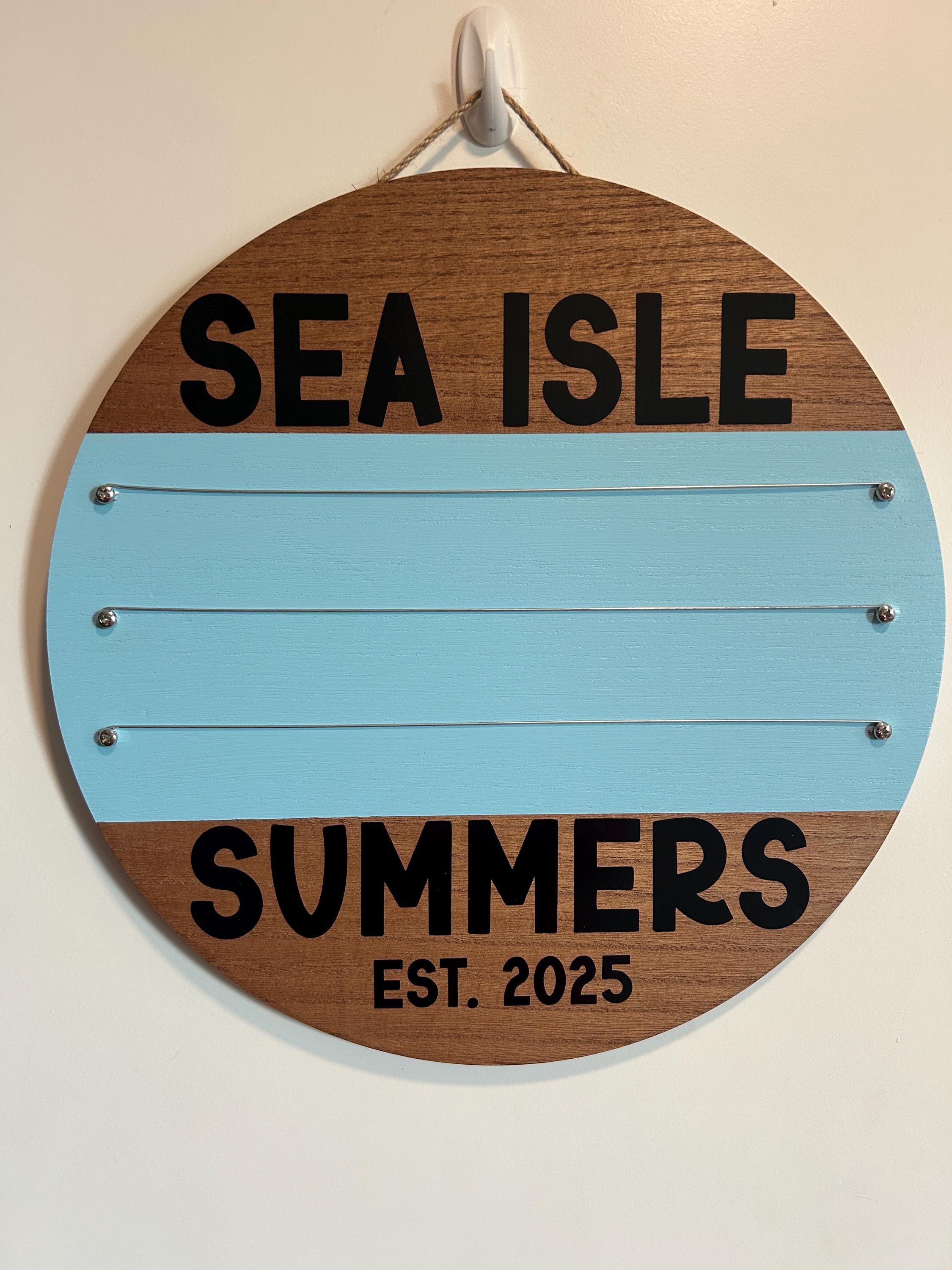 15” LBI Summers Beach Badge Holder/display - Round Door Hanger/sign - Etsy