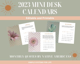 Native Desk Calendar - Etsy
