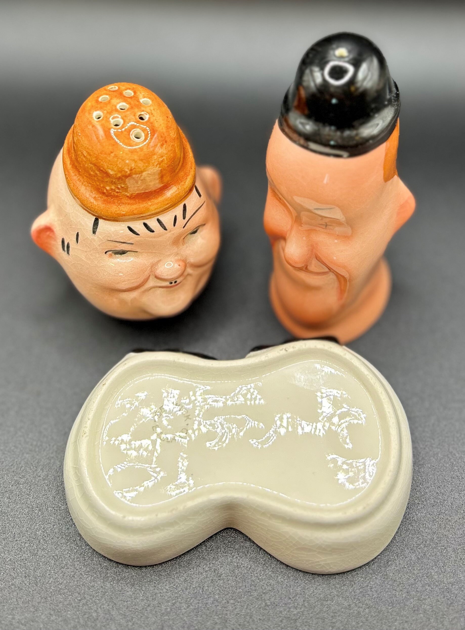 Rare 1950's Beswick Laurel & Hardy Cruet Set ,salt and Pepper Shaker ...