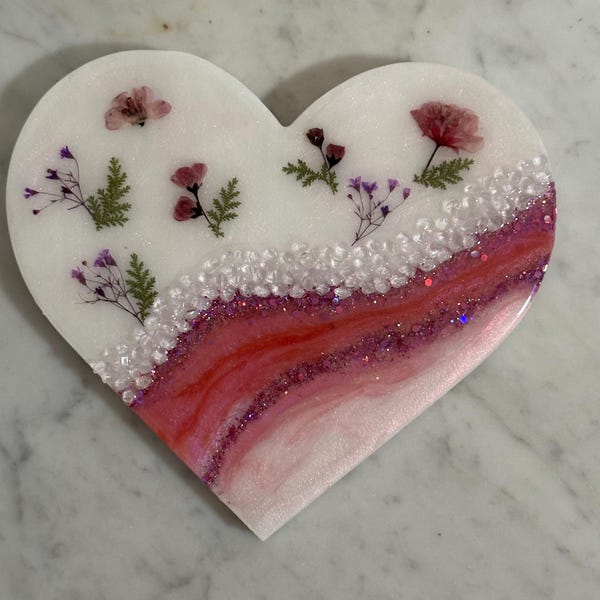 Resin Heart - Etsy