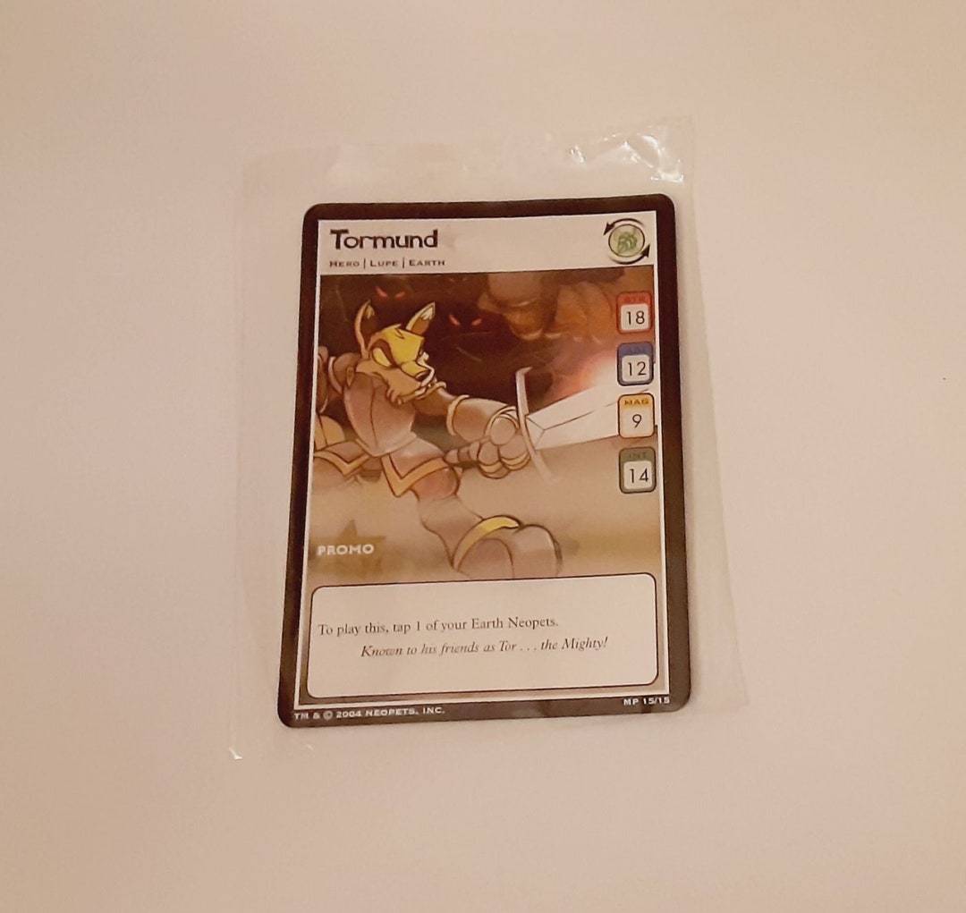 Neopets Tormund Lupe Hero Sealed Promo Card TCG Mcdonald's 2004 - Etsy