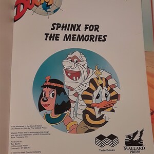 Disney's Ducktales Hardcover Book Sphinx for the Memories and Gyro ...