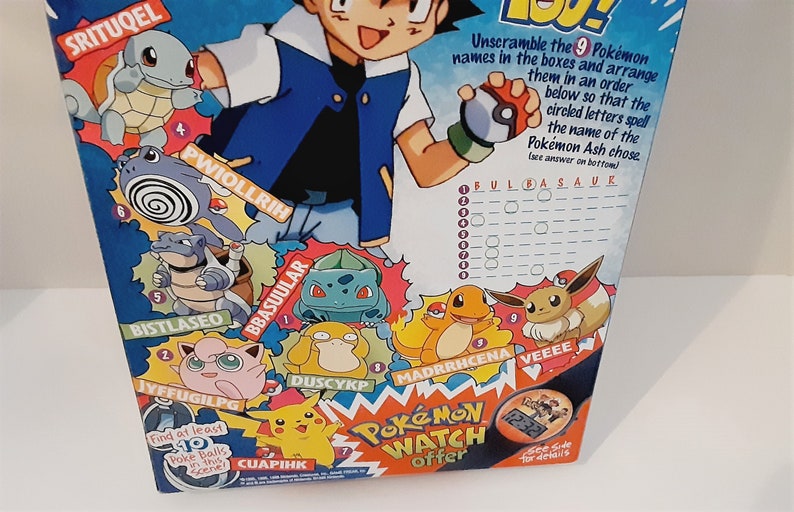 Pokémon Quaker Oat Life Cereal Box Empty Pikachu Collectible ...