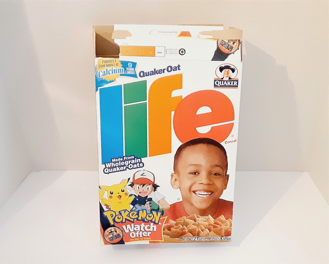 Pokémon Quaker Oat Life Cereal Box Empty Pikachu Collectible ...
