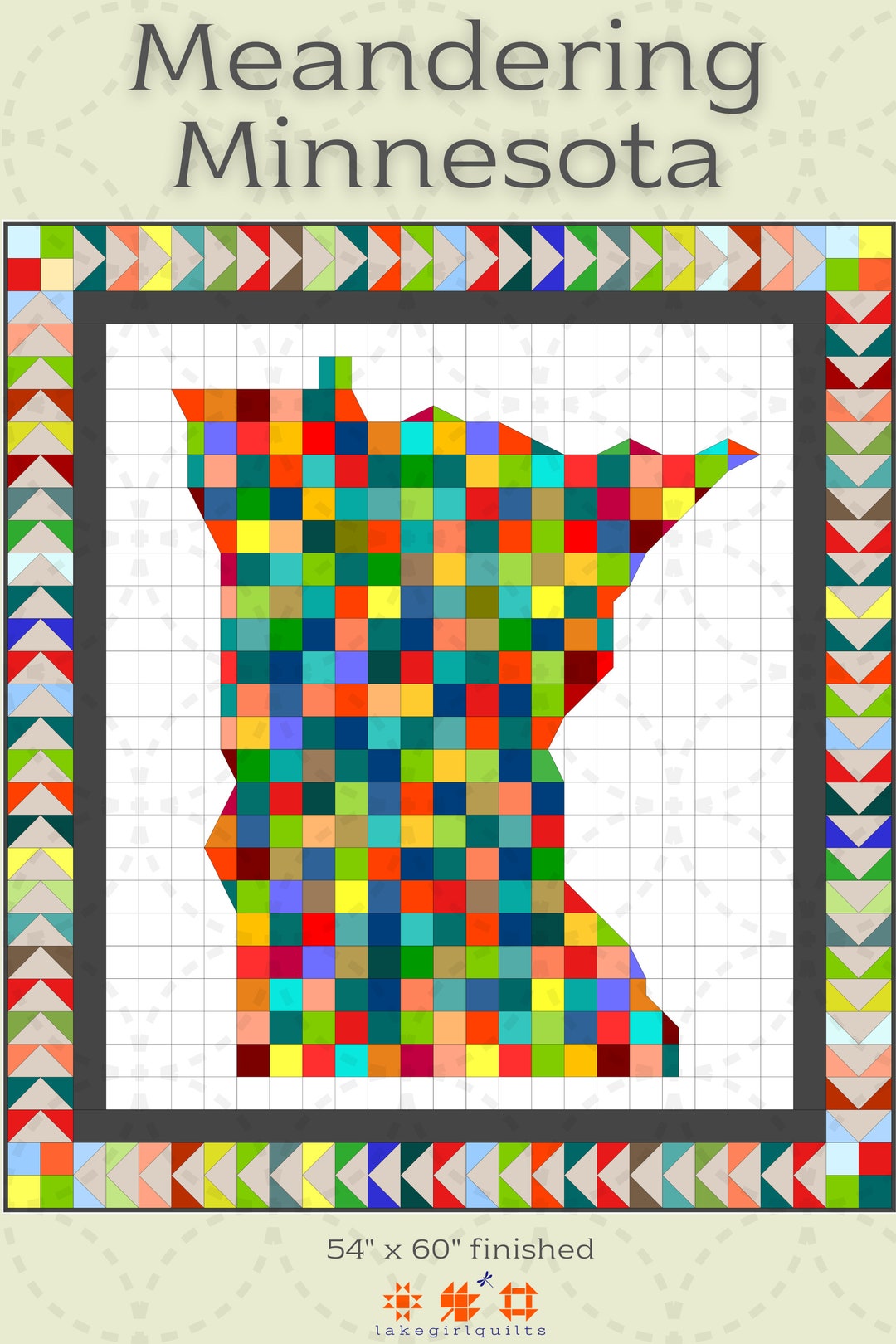 Meandering Minnesota Quilt Pattern: Easy Scrappy Flying Geese (PDF) - Etsy