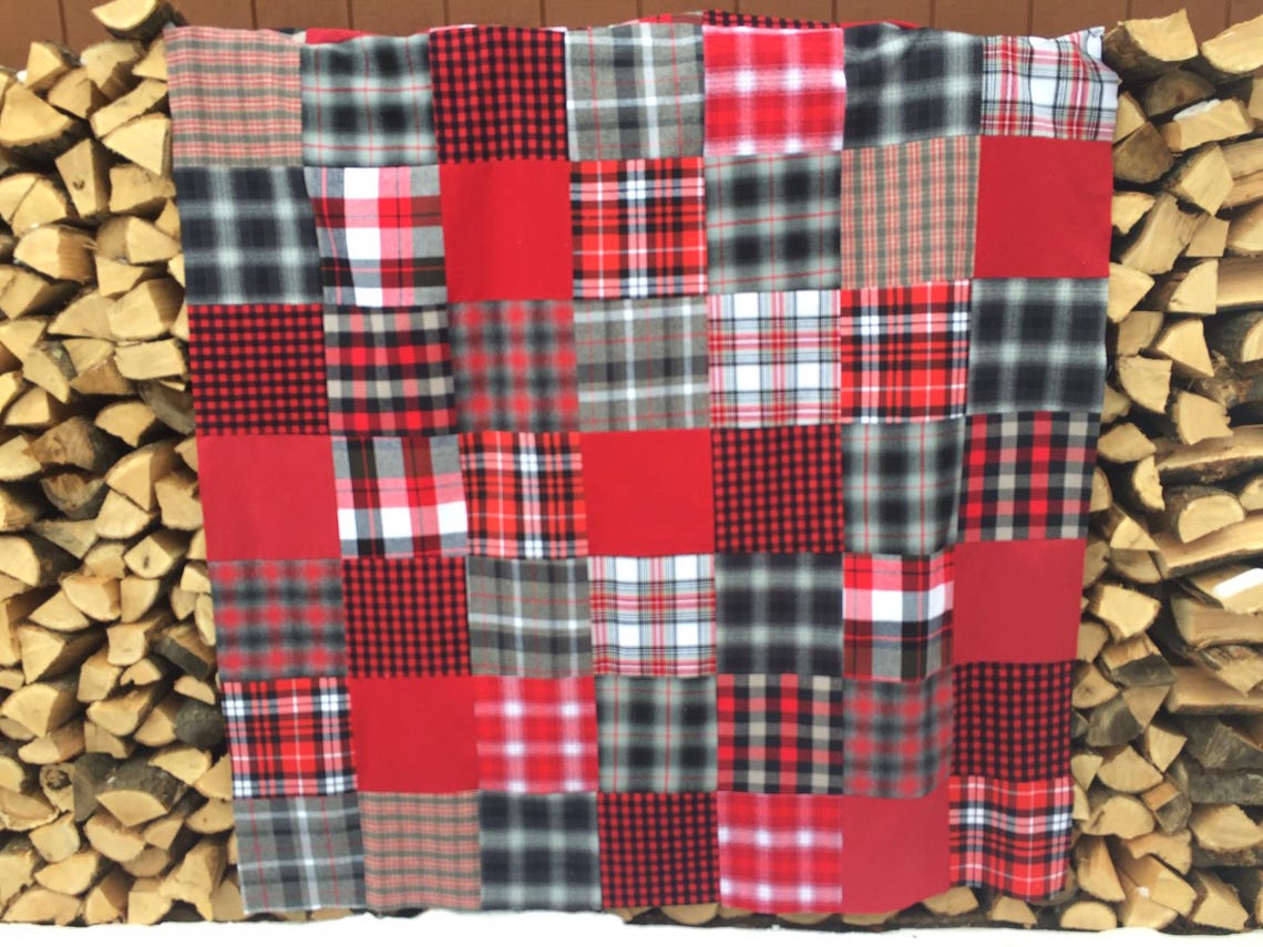 Lumberjack Quilt Pattern: Easy Beginner Flannel Buffalo Plaid (PDF) - Etsy