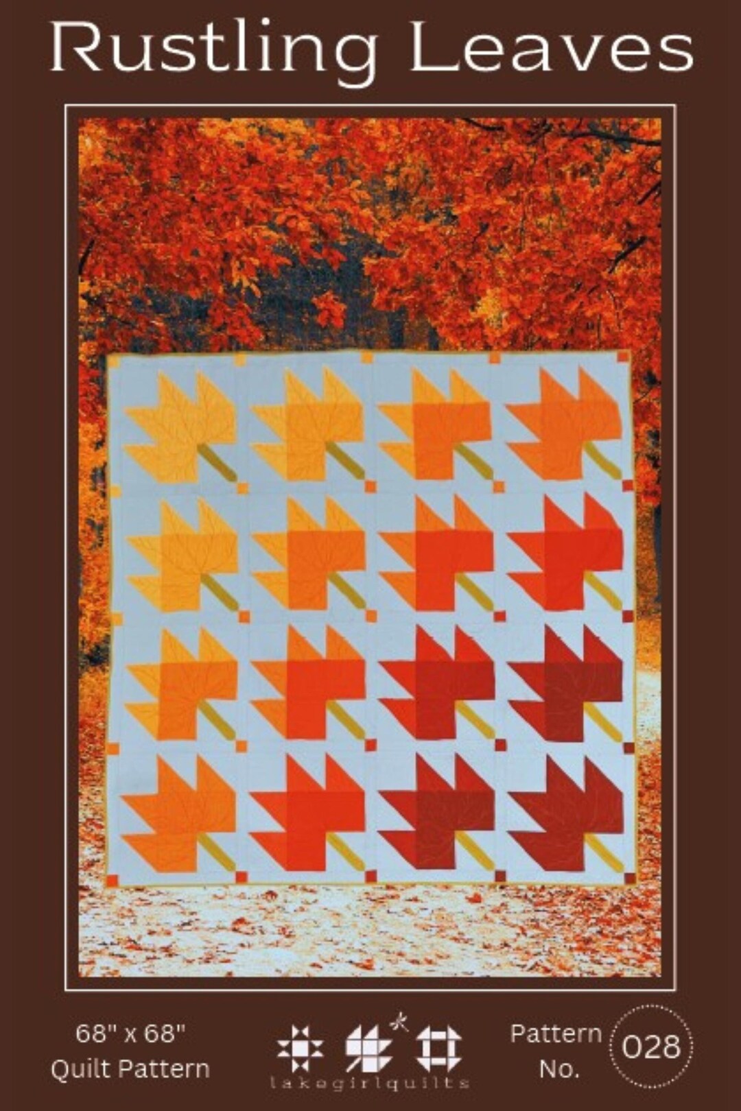 Maple Leaf Quilt Pattern: Rustling Leaves Autumn Throw (PDF) - Etsy