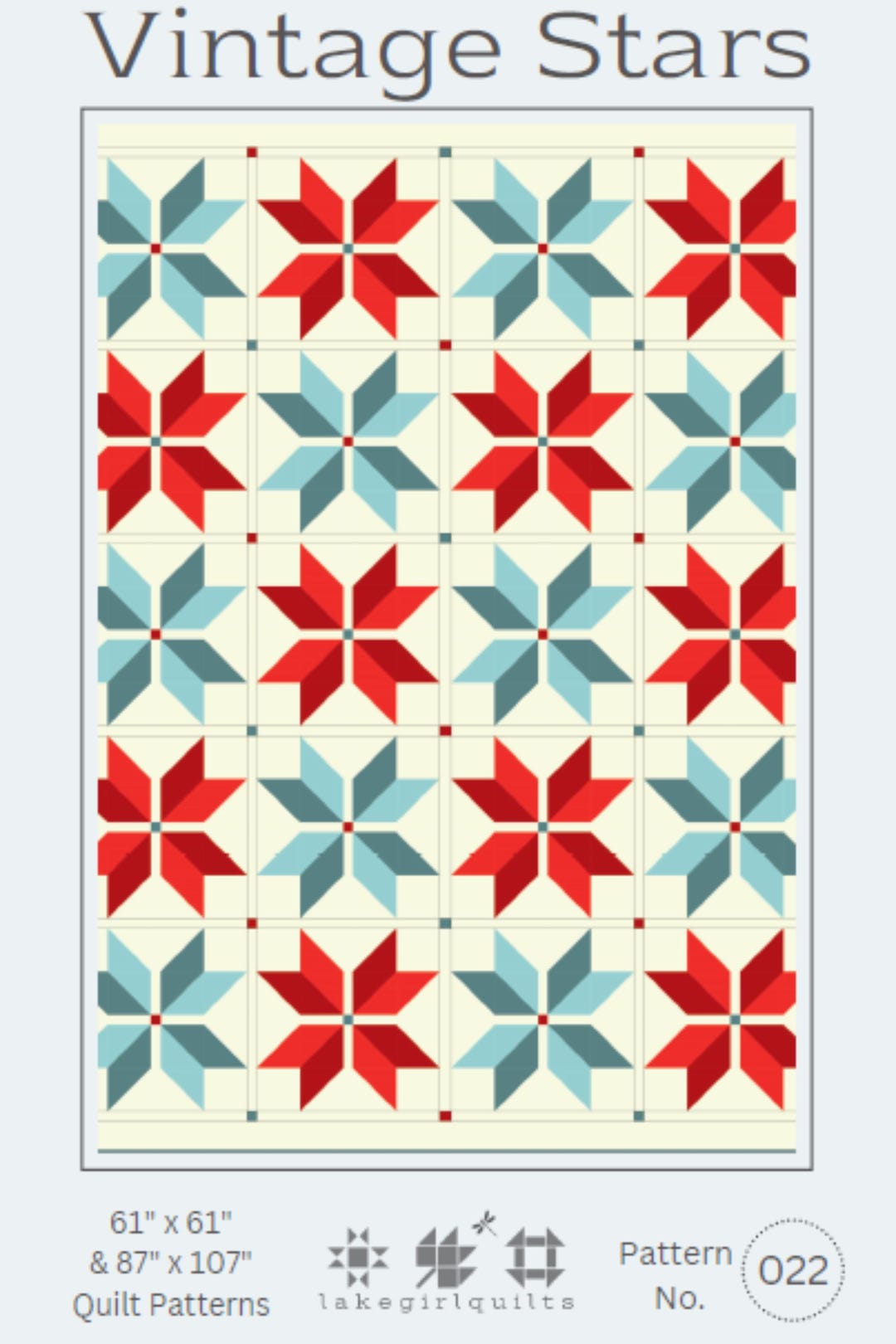 Vintage Stars Quilt Pattern: Lemoyne Star, Beginner Friendly (digital ...