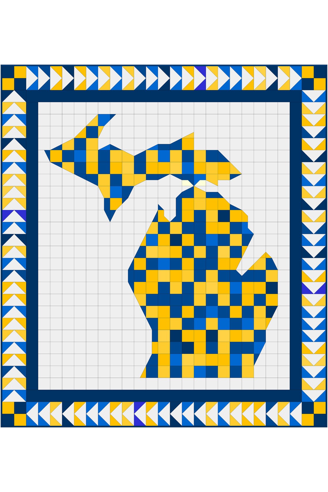 Meandering Michigan Quilt Pattern: Easy Scrappy Flying Geese (PDF) - Etsy