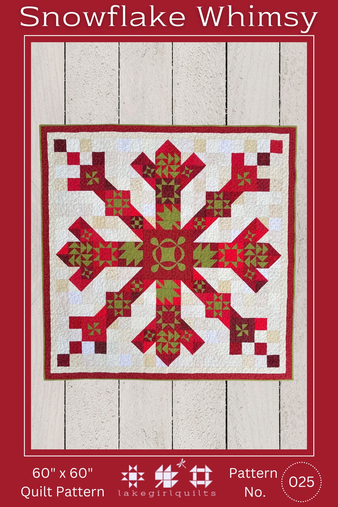 Snowflake Whimsy Quilt Pattern PDF Easy Intermediate Christmas Quilt ...