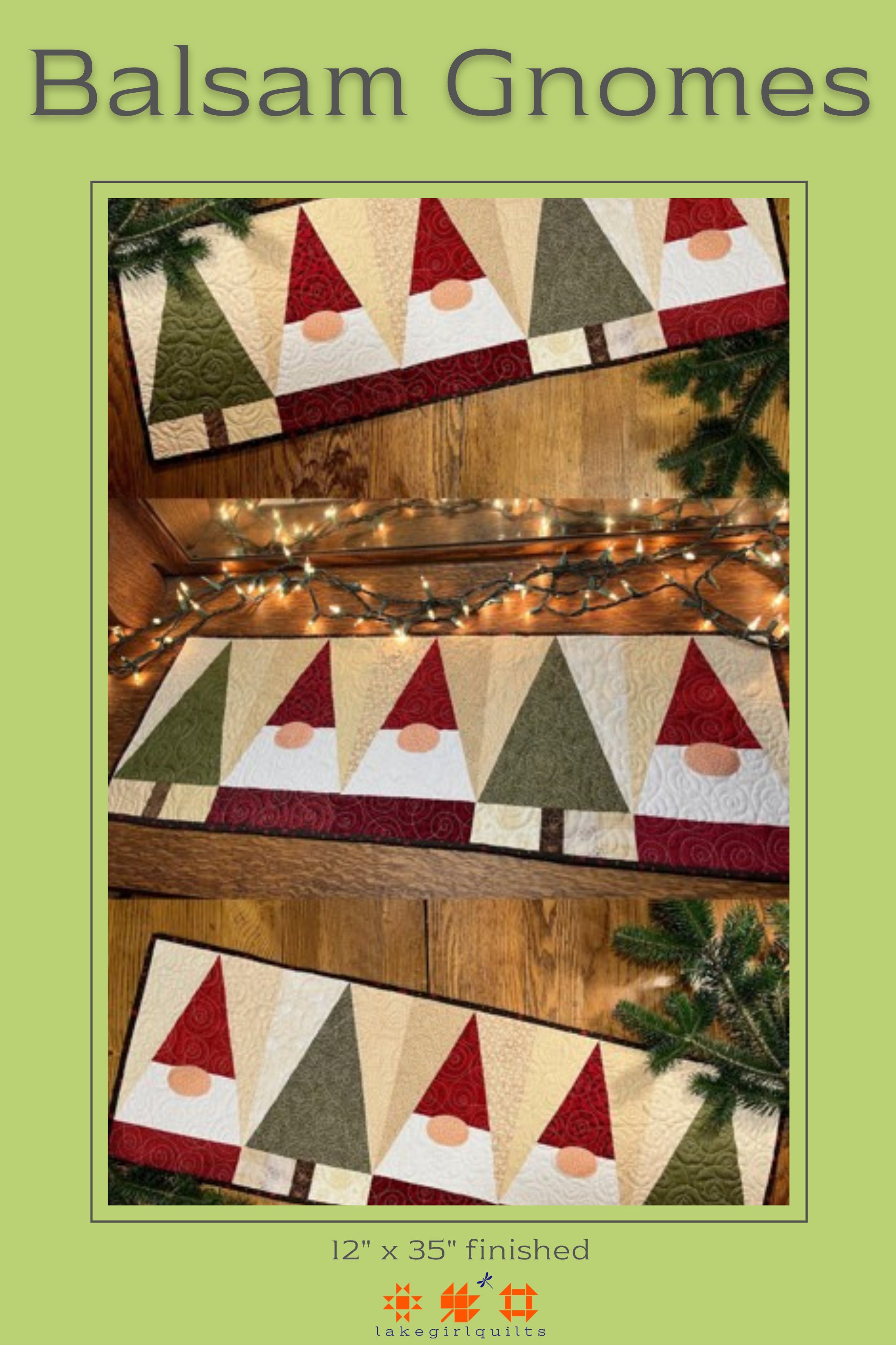 Balsam Gnomes Table Runner Easy Quilt Pattern for Beginners - Etsy Canada