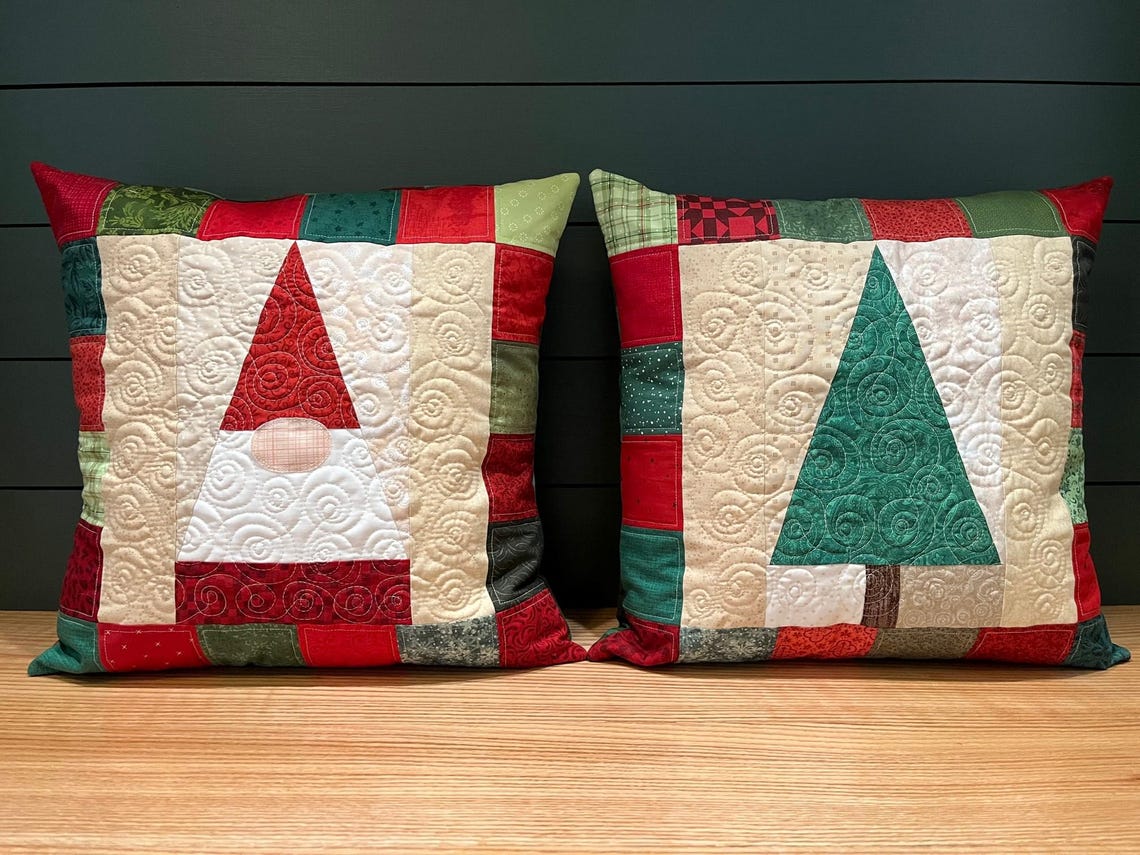 Balsam Gnomes Quilted Pillow Pattern: Easy Beginner Farmhouse (PDF ...