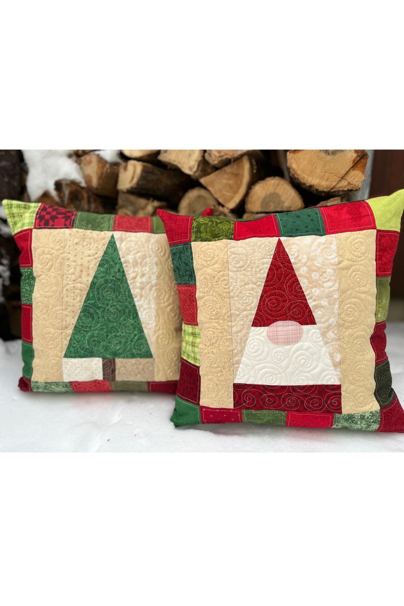 Balsam Gnomes Quilted Pillow Pattern Easy Beginners Quilt - Etsy