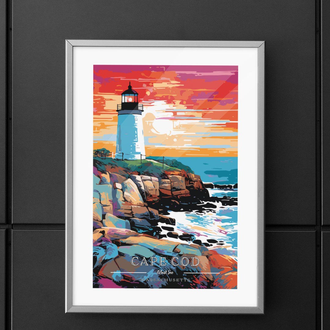 Cape Cod Must See Commemorative Poster: A Pop Art Tribute - Etsy