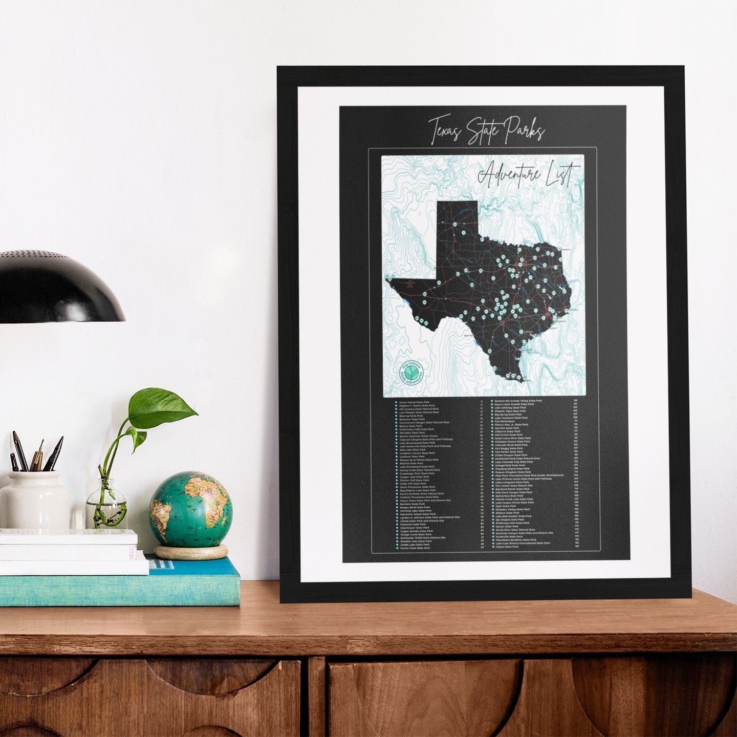 POSTER - Texas State Parks Adventure List - Etsy