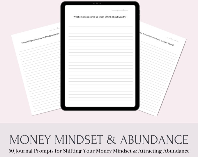 Money Mindset Journaling Pages Printable, Daily Journal Pages ...