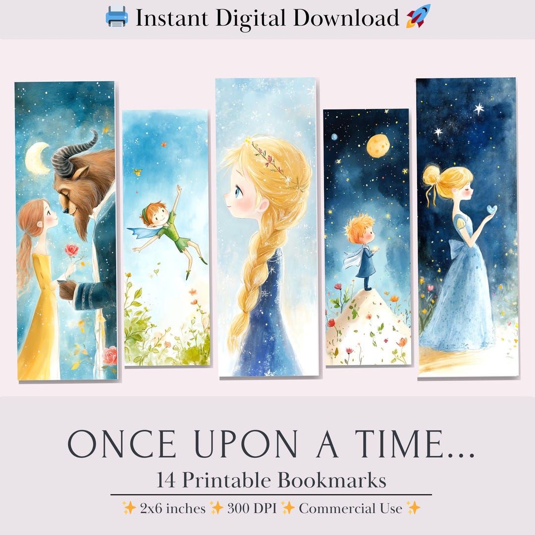 Whimsical Storybook Printable Bookmark Collection - Instant Download ...