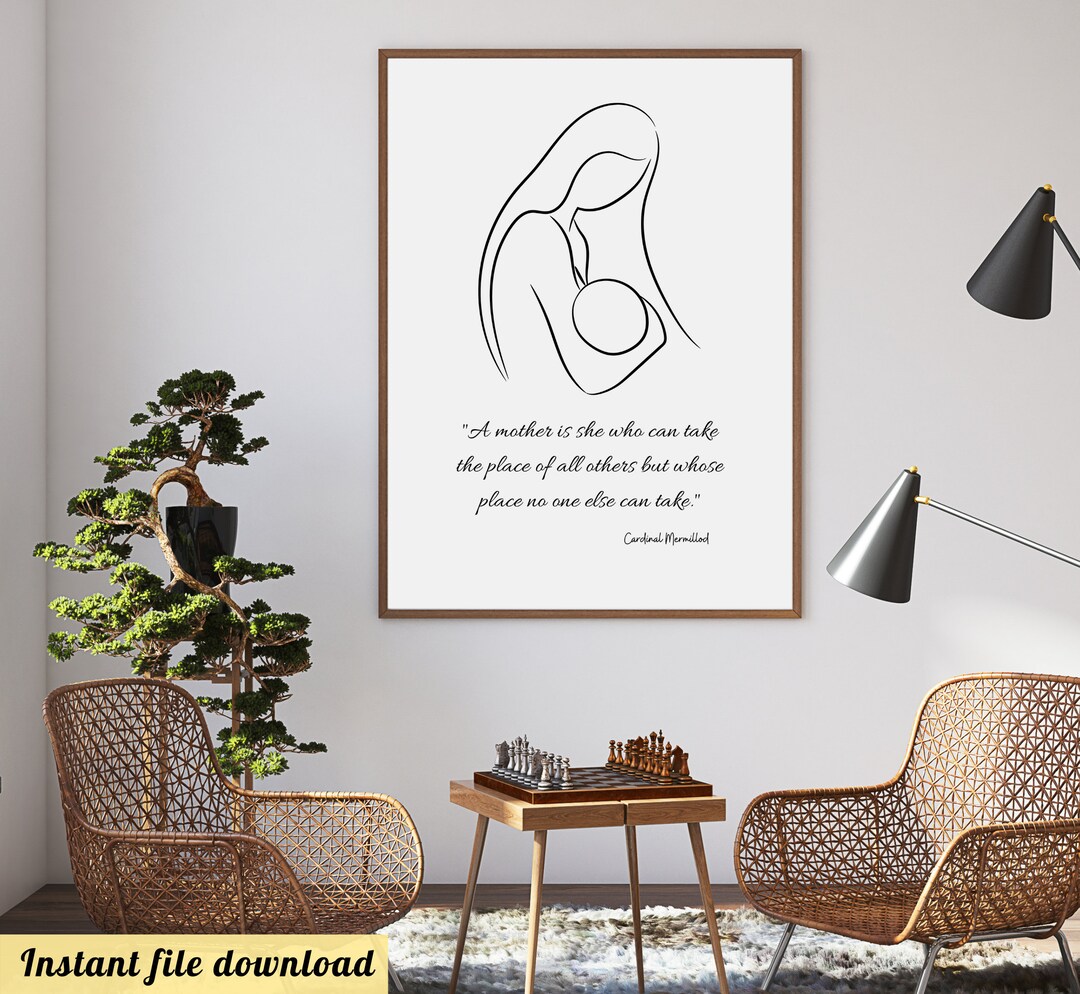 Mothers Day Printable Wall Art Decor Digital Download Quote Poster Gift ...