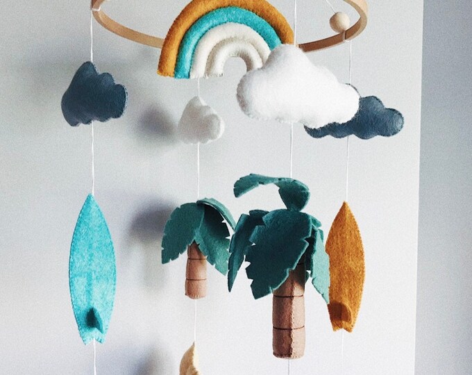 Surf Mobile , Shell Baby Mobile , Ocean Mobile Nursery , Sea Waves ...