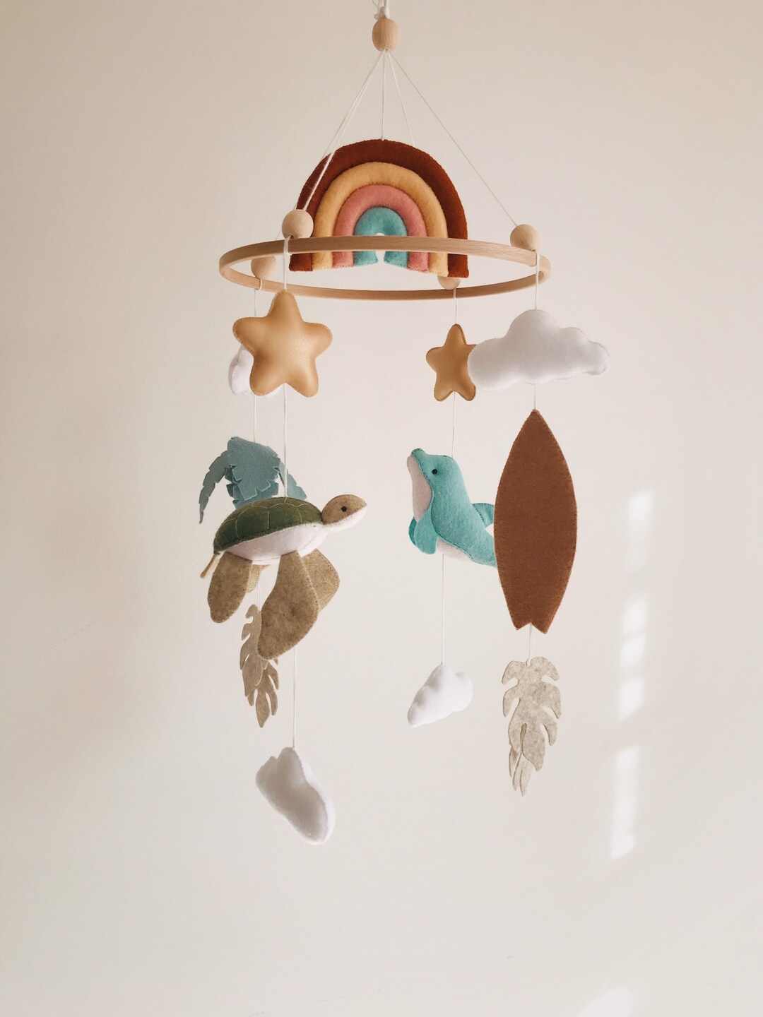 Beach Baby Mobile: Boho Coastal Nursery Decor - Etsy