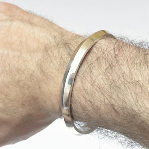 SOLID HEAVY 999 Silver Bracelet B Shape Open Cuff Torque Bangle Silver ...