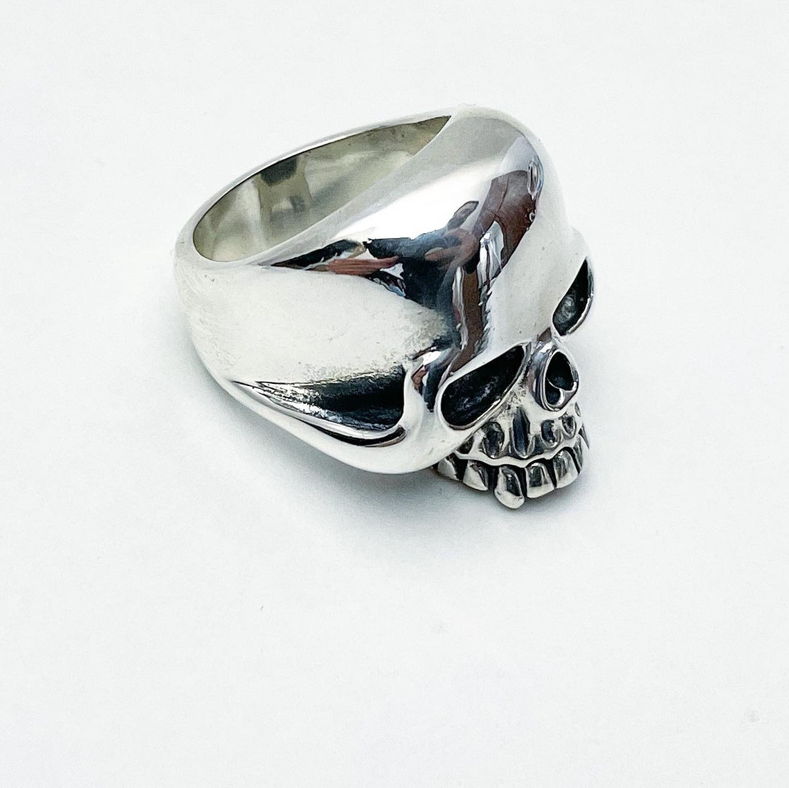HEAVY 925 Sterling Silver Skull Ring for Men and Women Punk Gothic Ring ...